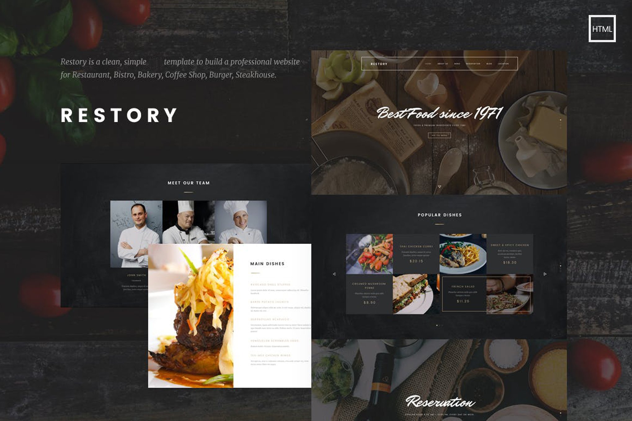 Restory - Restaurant and Cafe HTML5 Template