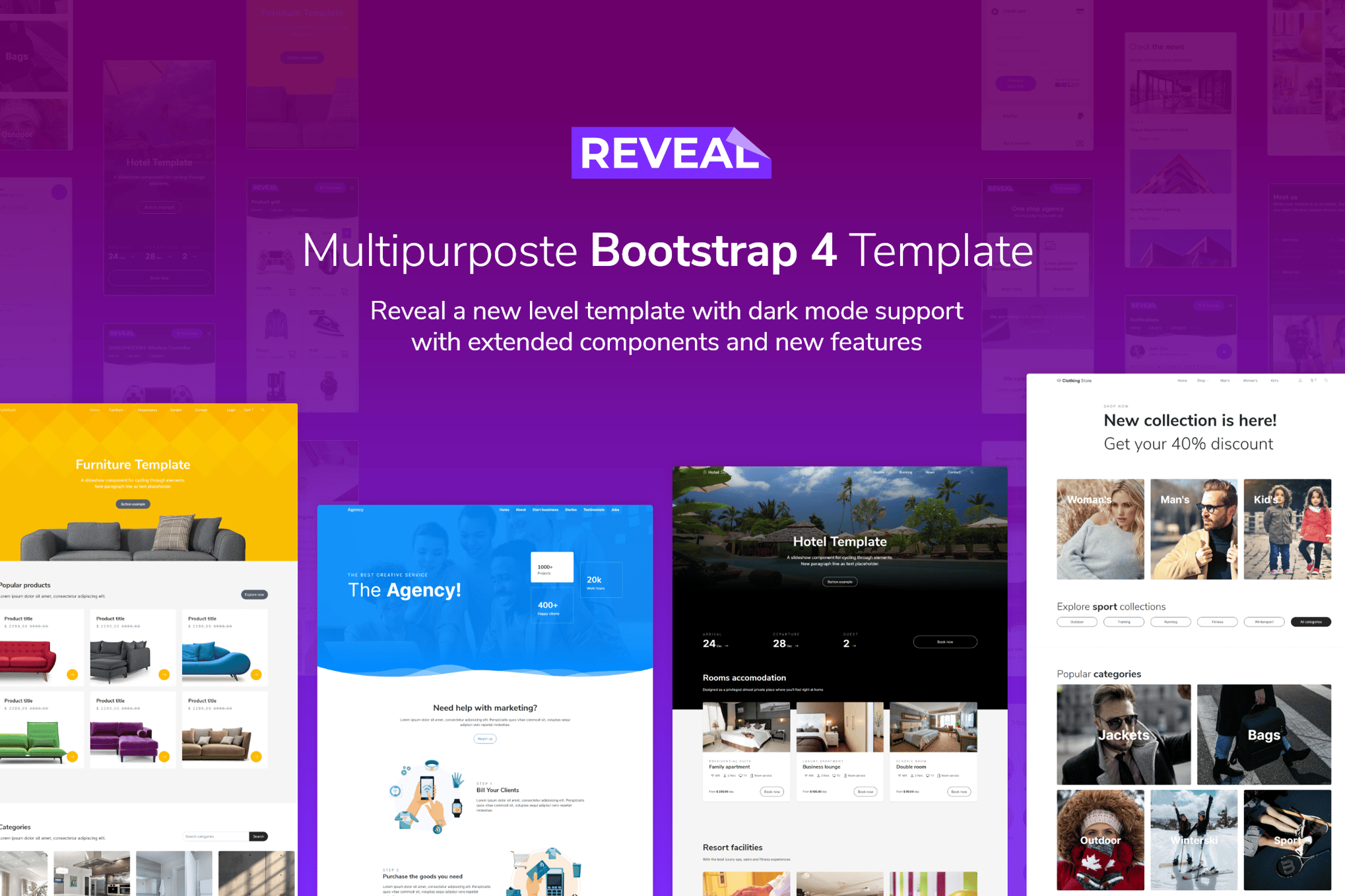 Reveal - Multi-Purpose Bootstrap 4 Template